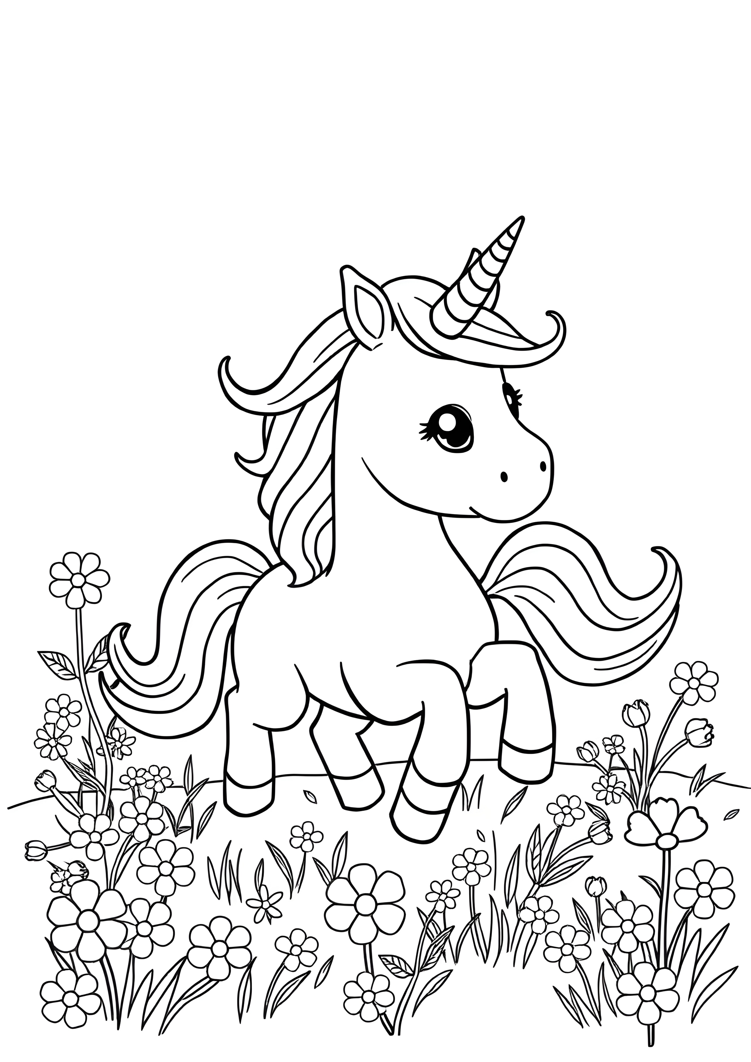 Preschool Unicorn Printable Coloring Page For Kids